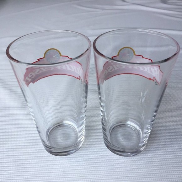Budweiser | Dining | 2 Vintage Anheuser Busch Budweiser Eagle Logo Pint ...